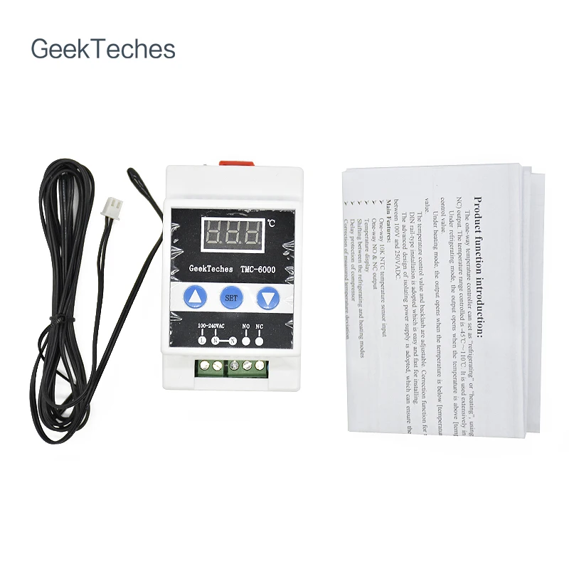 GeekTeches TMC 6000 Guide Rail Thermoregulator Digital temperature instrument Thermostat with ...
