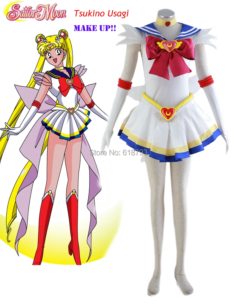 New 2017 Japanese Anime Sailor Moon Cosplay Costume Tsukino Usagi Super ...