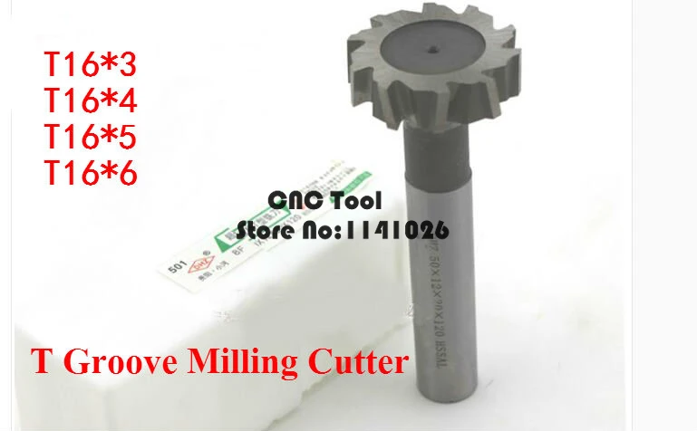 Free Delivery 4pcs T16*3*4*5*6 High Speed Steel Straight Shank T Groove ...