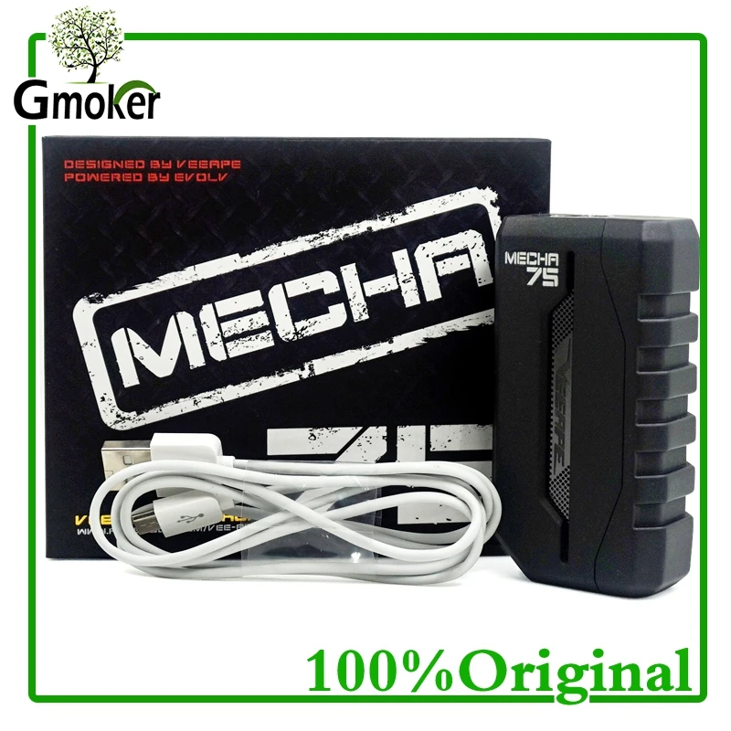 Original VeeApe MECHA DNA 75w Box Mod Evolv DNA 75 Chip Vape Mod TC SS ...