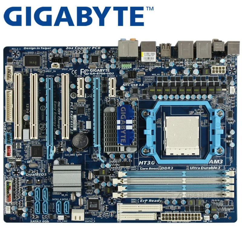 Gigabyte Ga-870a-ud3 Desktop Motherboard 870 Socket Am3 Ddr3 16g Atx For Phenom Ii/athlon Ii ...