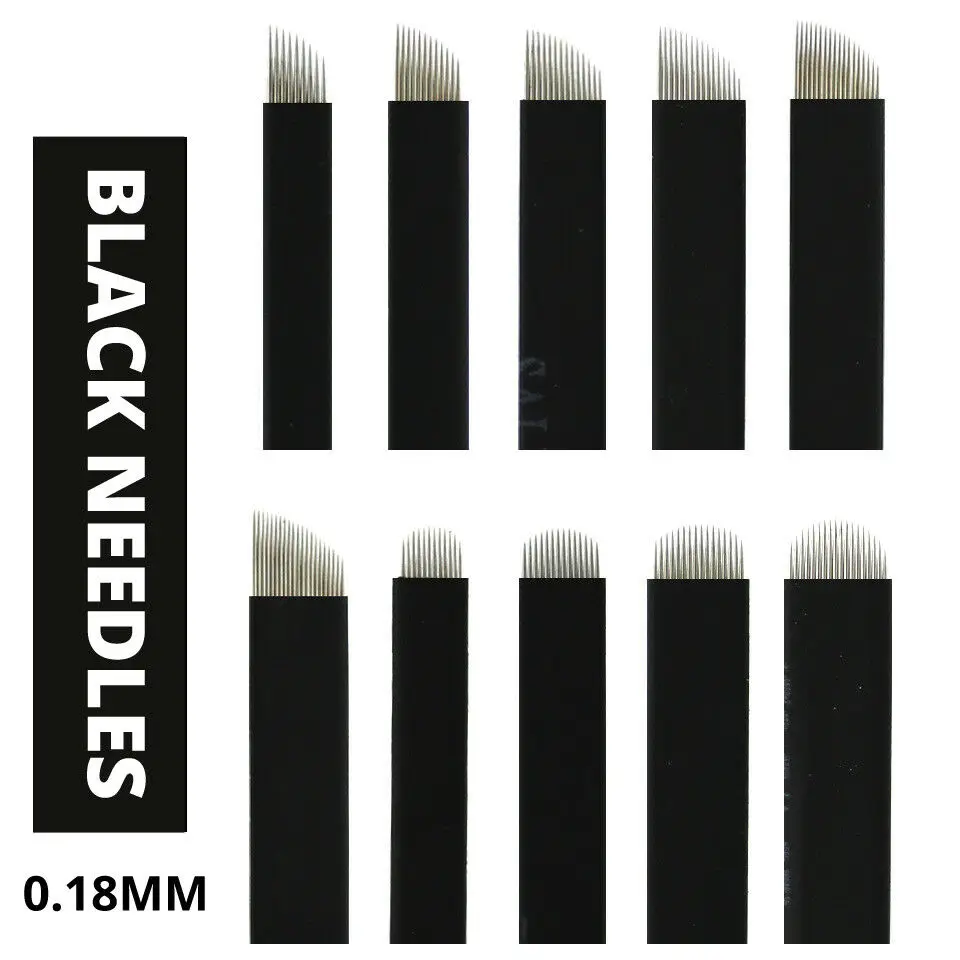 500Pcs 18Pin Needle U Shape Eyebrow Tattoo Superior Microblading Blades ...