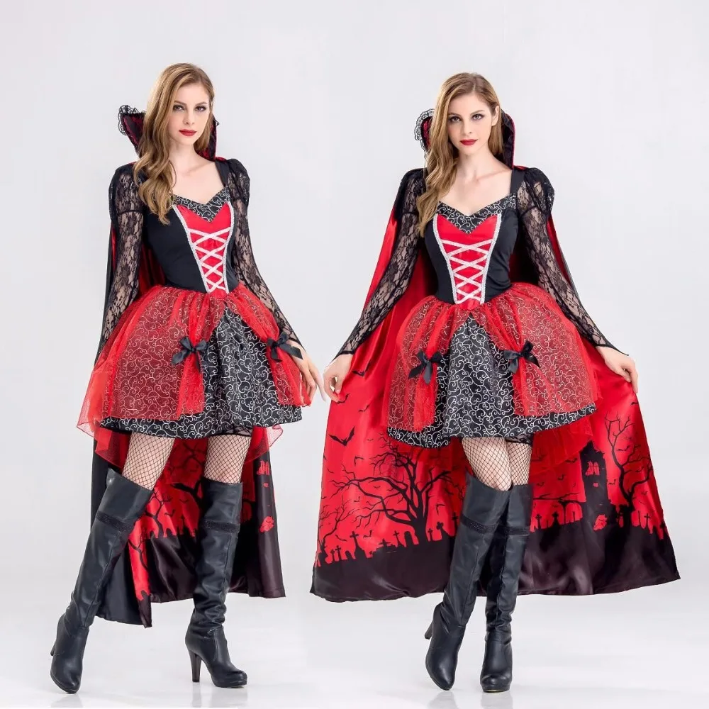 Cfyh Carnival Party Halloween Vampire Costume Evil Queen Clothing Queen Cosplay Sexy Hot Dress