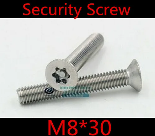 20pcs M8*30 M8 x 30 Security Screw / DIN7991 Flat Countersunk Head ...