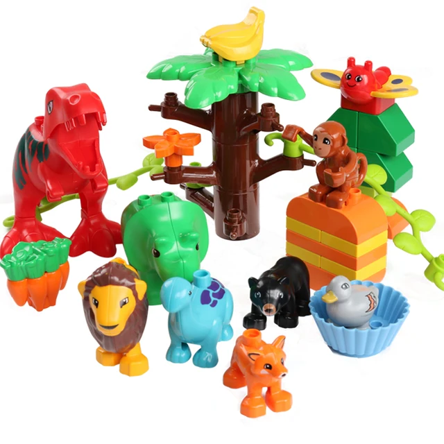 Classic Animal Series Block Figures Model Big Size Compatible Duploed ...