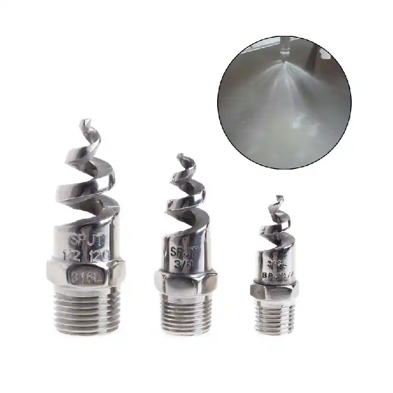 5Pcs Plastic PP Spiral Cone Nozzle Spray Sprinkler Head 1/4" 3/8" 1/2 ...