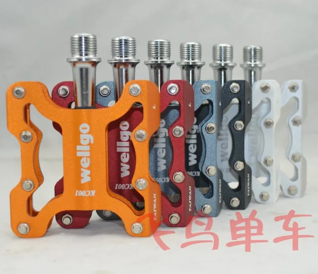 Wellgo kc001 ultra light bearing foot folding bike 270g foot pedal ...