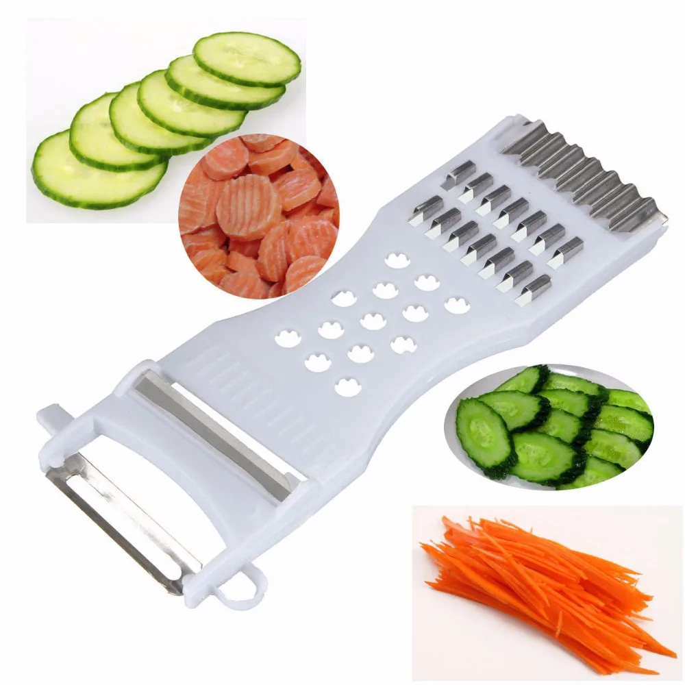 5in1 Cucumber Carrot Potato Slicer Peeler Grater Fruit Vegetable Cutter ...