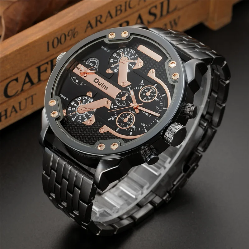 Oulm Super Large Men's Watches Cool Design Exaggerated Big Male Quartz ...