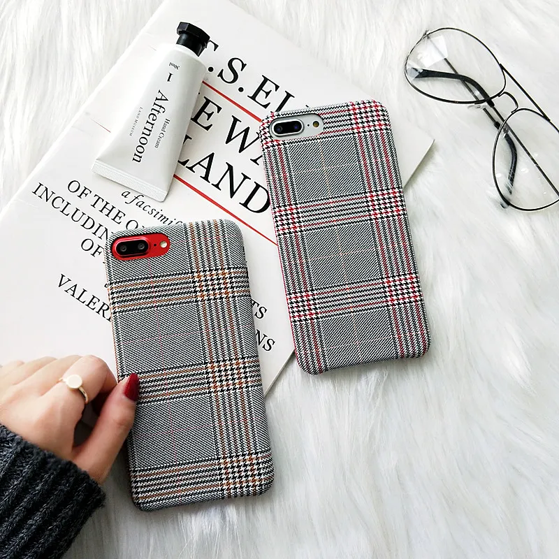 Fashion Cloth Texture Case Cover For iPhone X 8 7 6 Plus Case Ultra ...