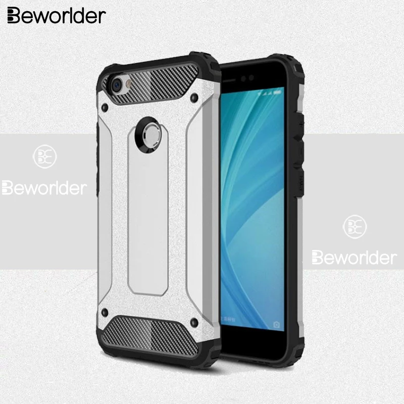Beworlder For Xiaomi Redmi Note 5A Case Armor Soft Silicone TPU Case PC ...