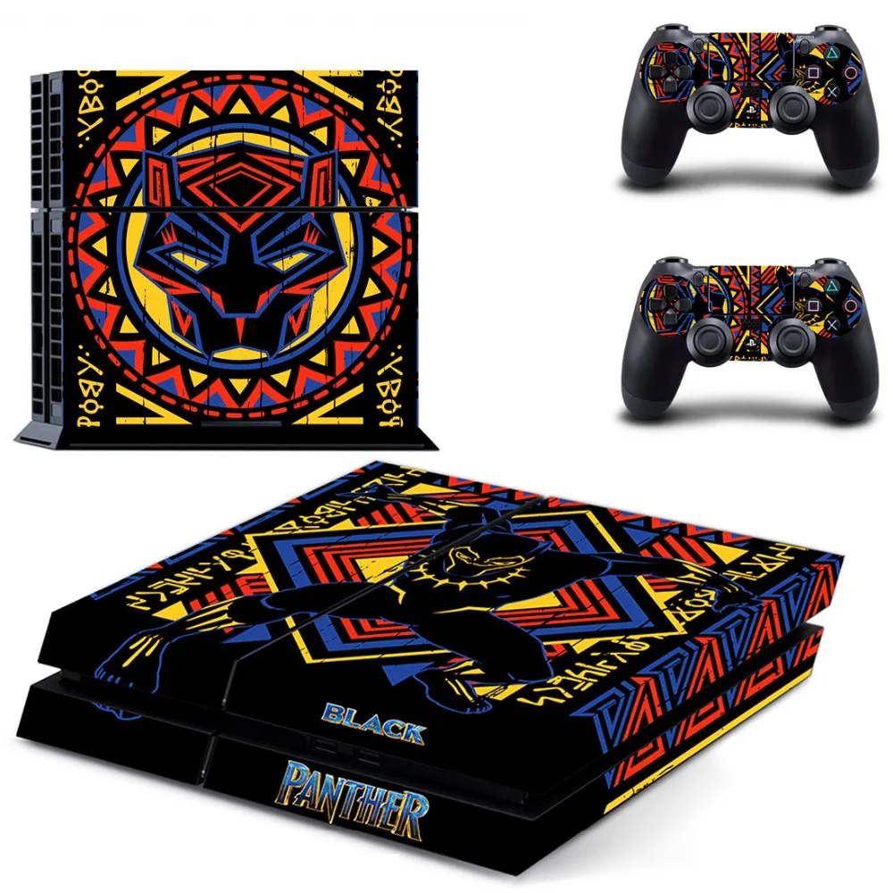 Black Panther Skin Sticker for Sony PS4 PlayStation 4 Console and ...
