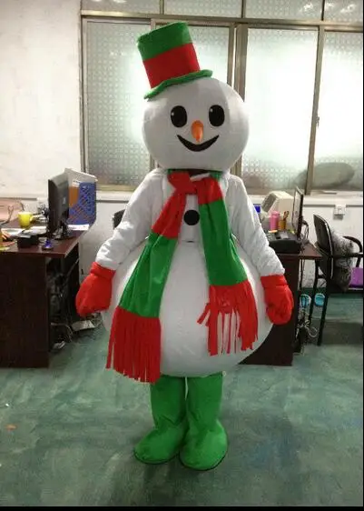 Hottest Frosty Snowman Mascot Costume Walking Adult Cartoon Clothing Free Shipping In Mascot