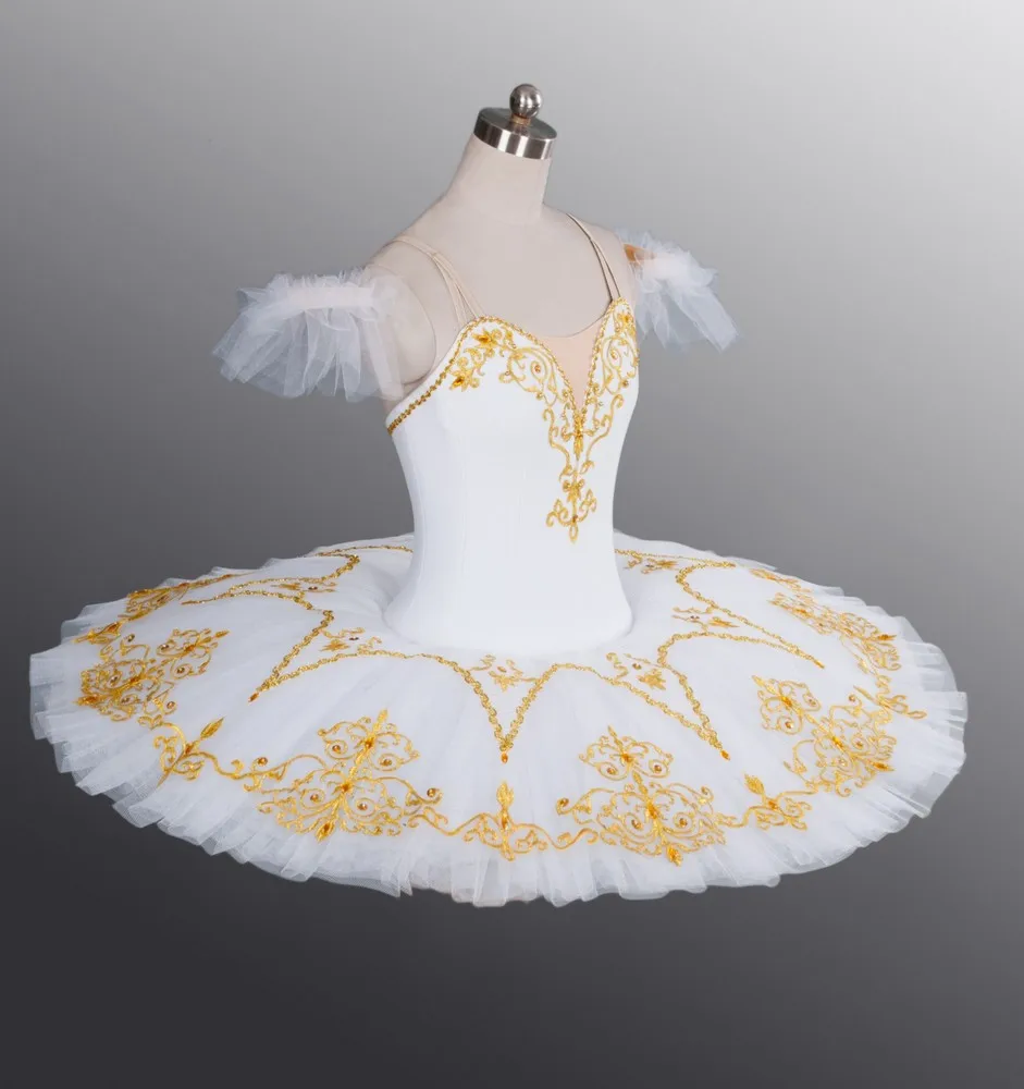 Professional White and Gold Basic Ballet Tutu | Arabesque Life