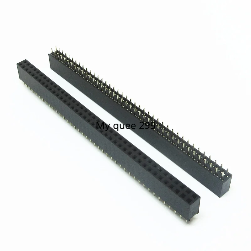 10 Uds. 40P 2x40 pines hembra doble fila recta Pin Pitch 2,54mm 2x40 conector de tira de cabezal ...