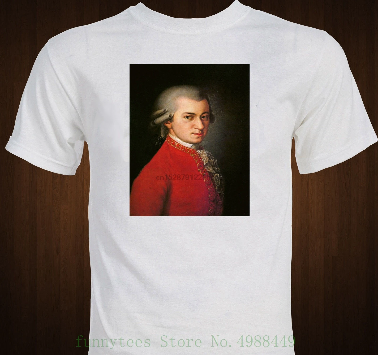 Wolfgang Amadeus Mozart Classical Composer T Shirt Shirts Homme Novelty ...