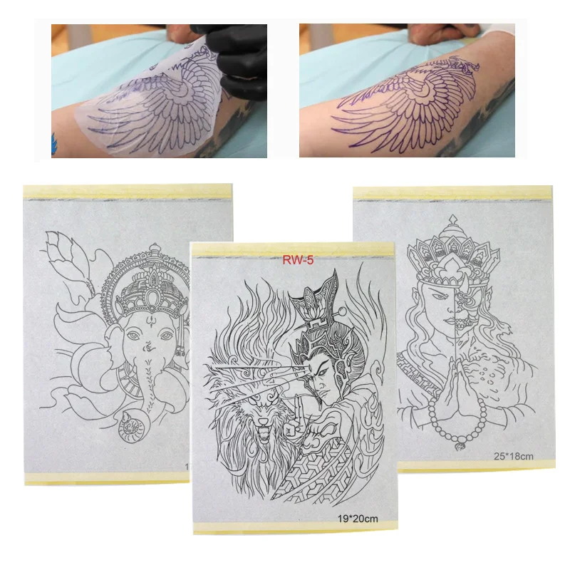 3pcs Tattoo Transfer Paper With Patterns Paper Tracing Need Tattoo 