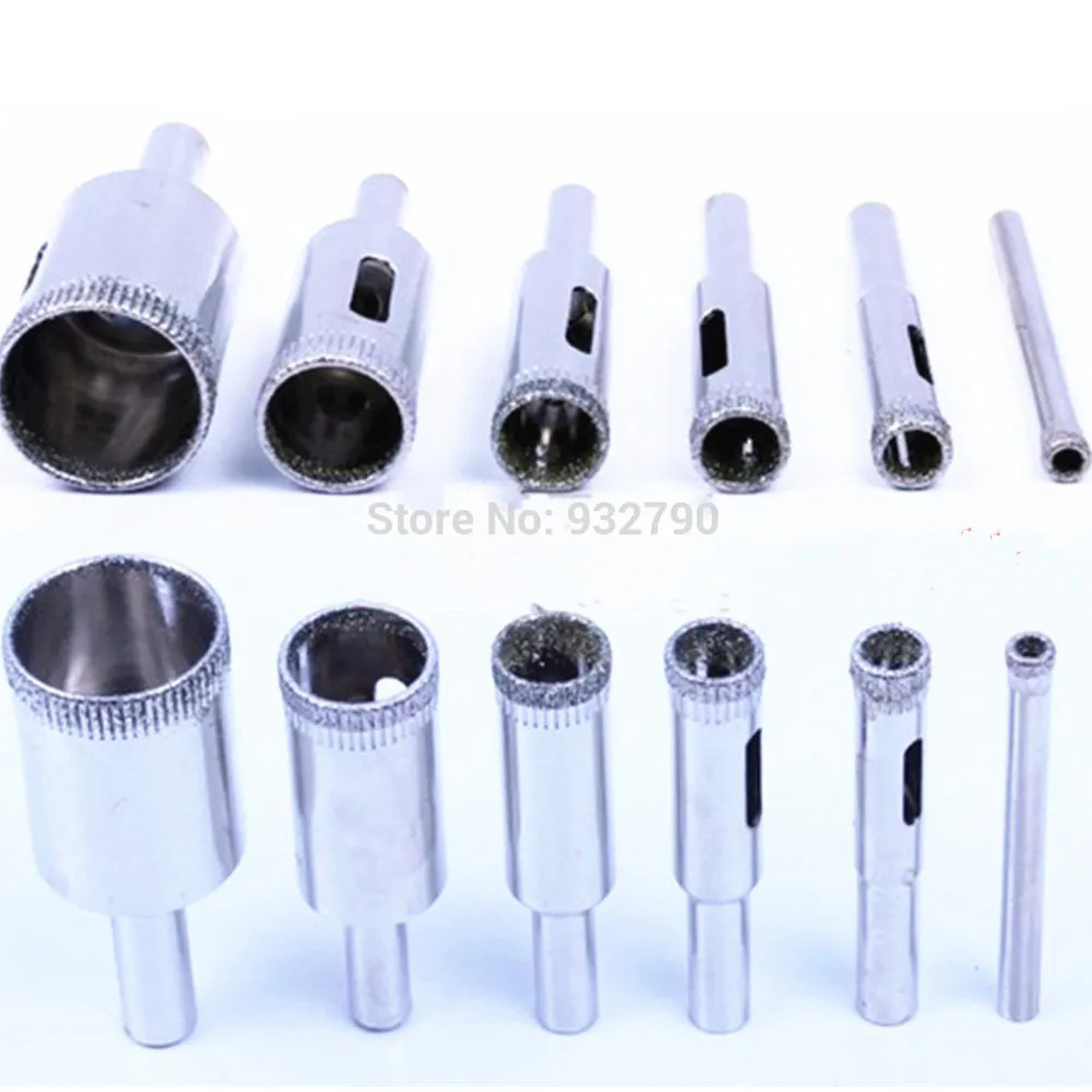 New 10 Pieces 6mm 30mm Diamond Coated Core Drill Drills Bit Tile Marble ...
