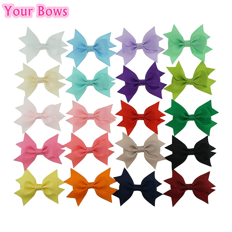 Your Bows 20Pcs/Lot 3.5Inch Mini Girl Bows 20Colors Candy Color Girls ...
