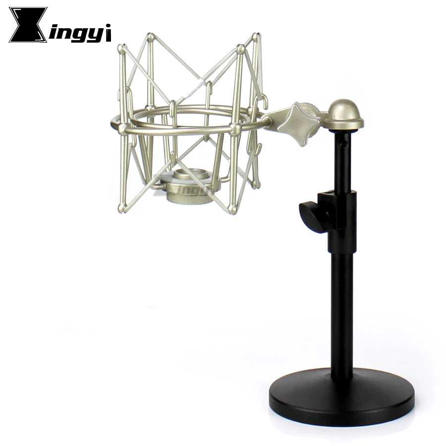 Metal-Desktop-Stand-Microphone-Spider-Shock-Mount-Mic-Holder-Shockmount ...
