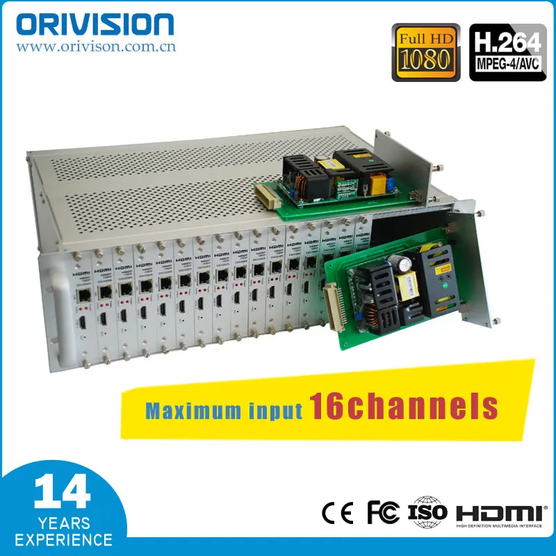 Zy-eh1016 Hdmi H.264 Encoder Hdcp 1080p 3u Rack Mounted Chassis With 16 ...