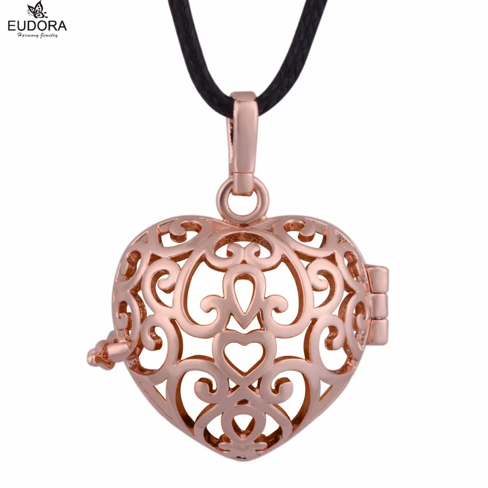Retail Rose Gold Heart Locket Cage Maternity Pendant Fit for 18mm Belly ...