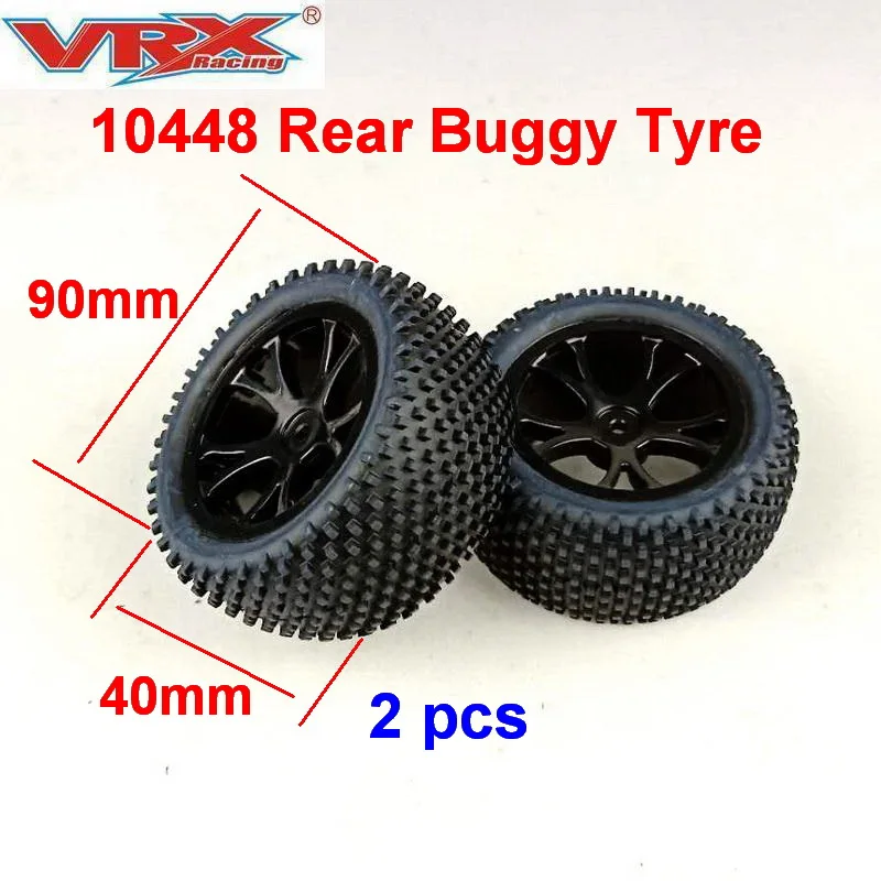 10448 Rear Buggy Tyre RC Tires 2Pcs For VRX Racing 1/10 Rc Car ...