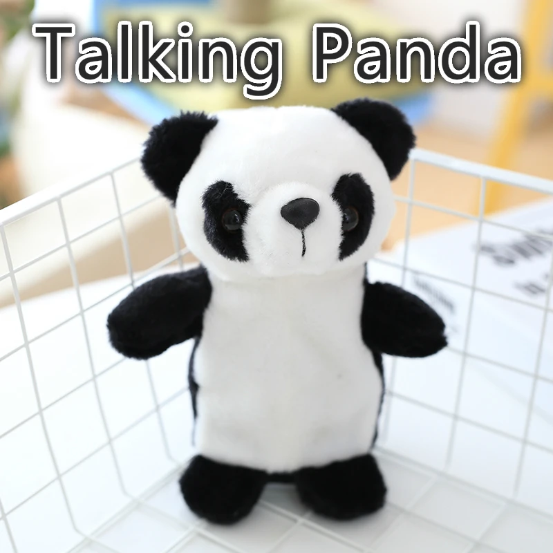 Cute Talking Panda Plush Toys Repeat Sounds Language Dolls Stuffed ...