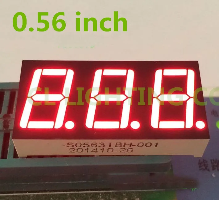 20pcs 0.56" 0.56in Red 3 Digit Led Display Module 0.56 Inch Dip Digital Tube 7 Segment Common ...