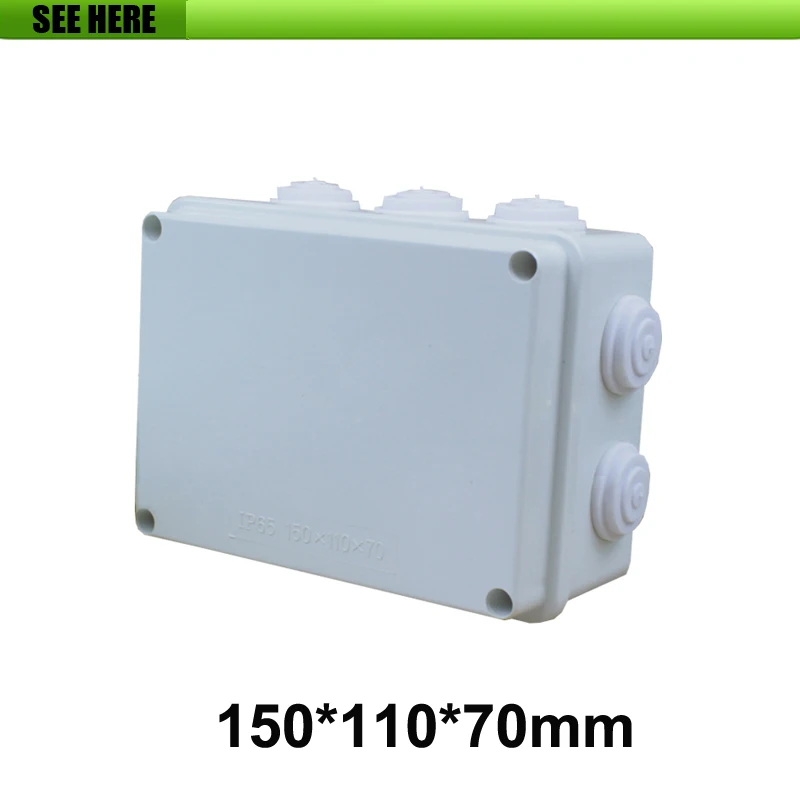 150*110*70mm IP65 Indoor/Outdoor waterproof junction box cable gland ...