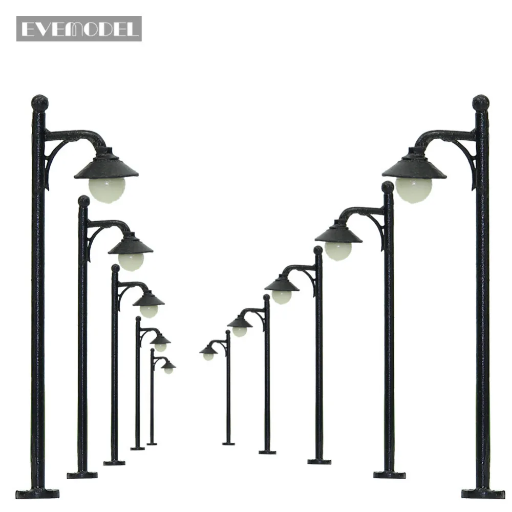 Lym21 10pcs Model Railway 1:100 Train Lamp Post Street Lights Tt N ...