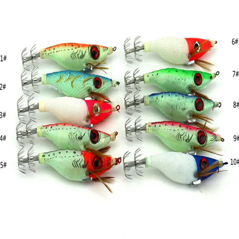 10Cm 9G Memancing Laut Bionik Bercahaya Umpan Udang dengan Kail Cumi ...