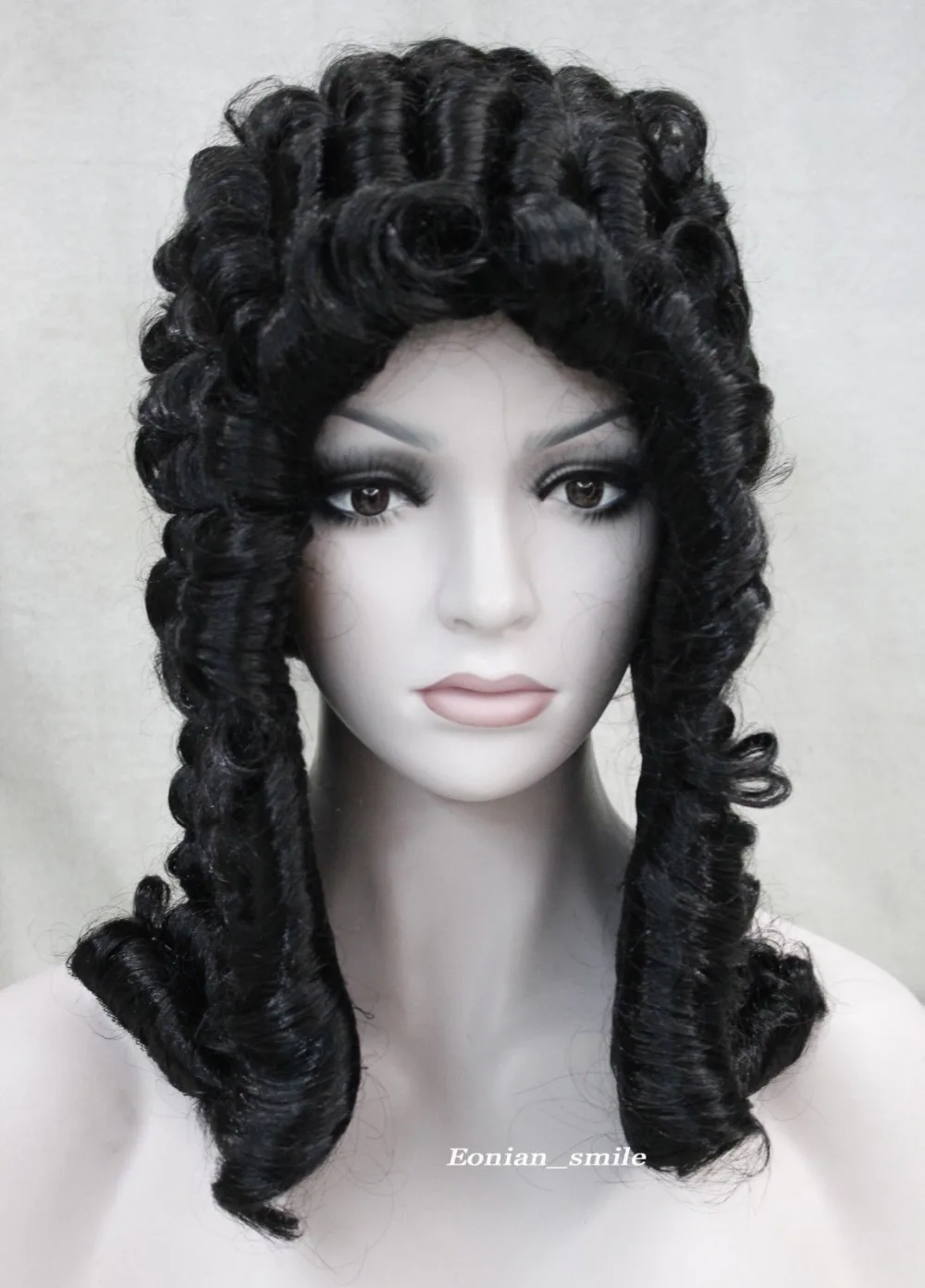 Fashion Black Judge Barrister Court Wig Fancy Dress Costume Cosplay wig ...