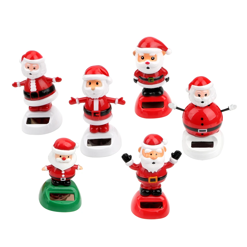 Penguin Ornaments Christmas Solar Powered Dance Toys Elk Car Head ...