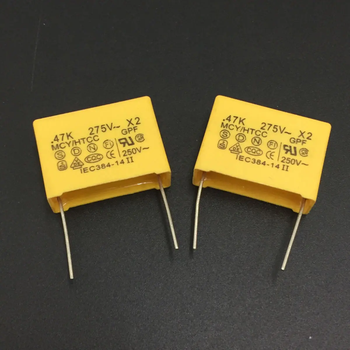 10pcs X2 Safety Capacitor 275VAC 474 K 474K 10% 0.47UF 470nF 275V AC ...