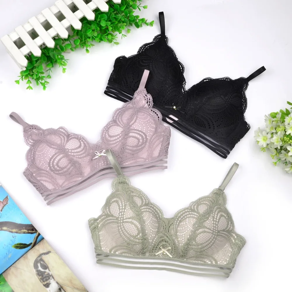 Lace Floral Bralette Sexy Lingerie Thin Japanese Style Adjusted ...