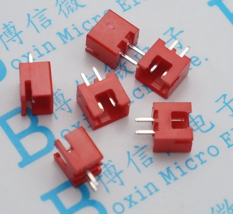 500 Uds. XH2.54 2pin Red XH 2A 2,54 MM connect recta pin socket ...