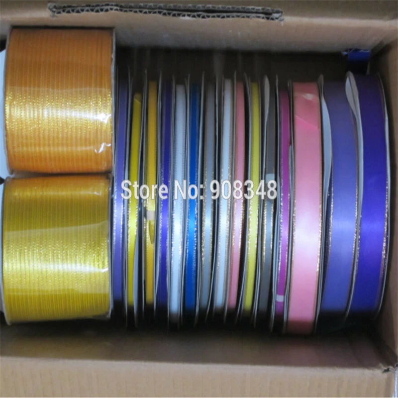 Pick 3 6 9 16 22 38 mm width Polyester Gold Silver Satin Ribbon gift ...