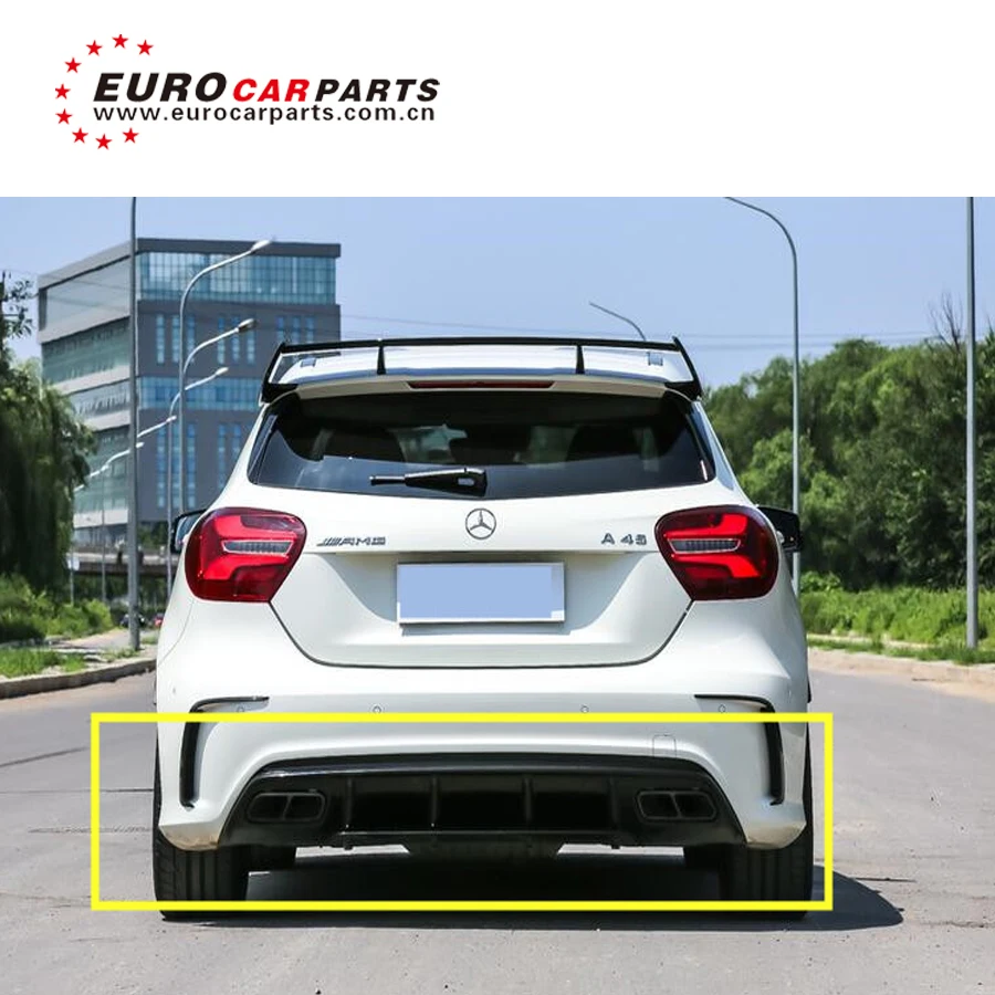 A45 diffuser with muffler tips for A class w176 A200 A250 to A45 rear ...