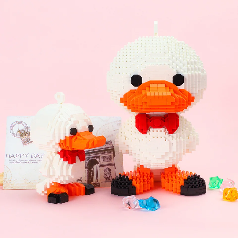 Cartoon Duckbill Boy Mini Building Blocks Assemable Toys Micro Diamond ...