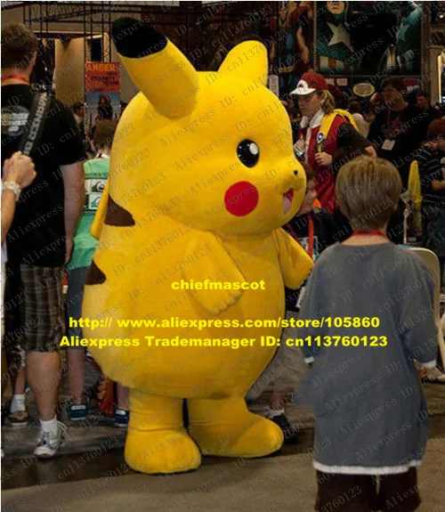 Fancy Yellow Pikachu Mascot Costume Mascotte Pocket Monster Pokemon ...