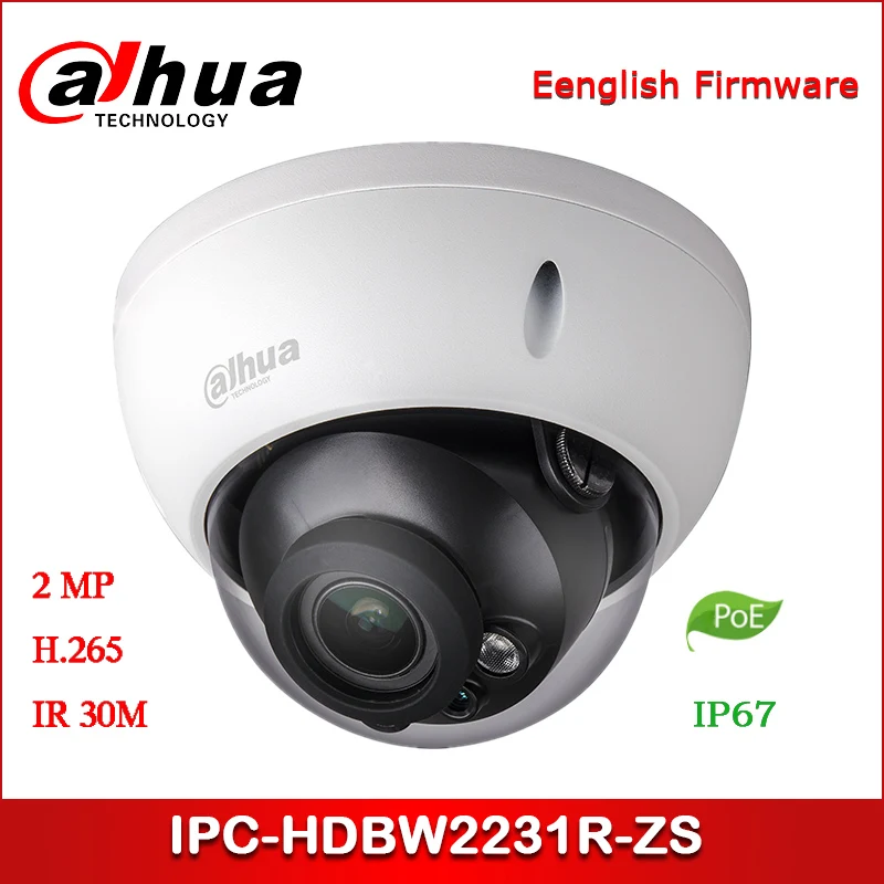 Dahua caméra IP IPC HDBW2231R ZS 2MP 2.7 ~ 13.5mm lentille varifocale WDR IR dôme caméra réseau ...
