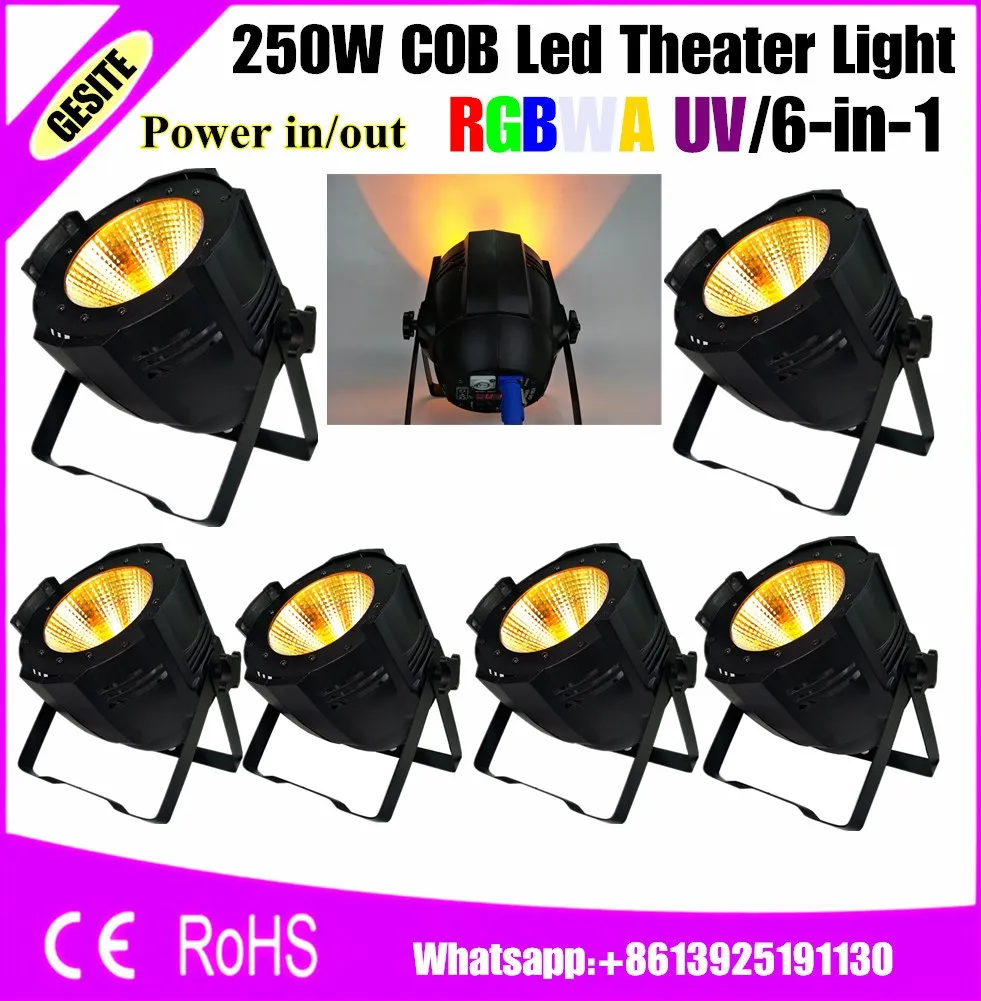 6pcs/lot High power LED Par light COB 200W COB UV color Warm White ...