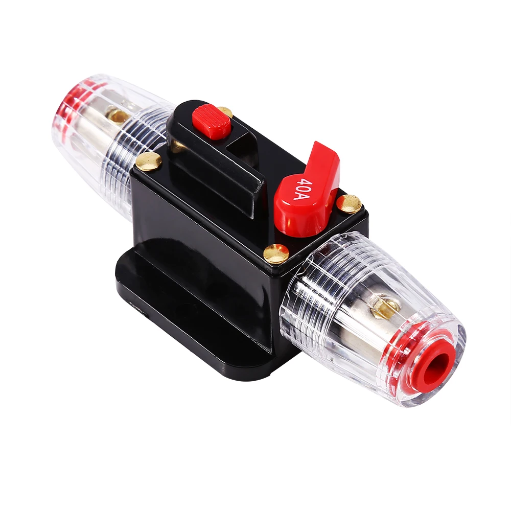 12V DC 40A Circuit Breaker Reset Fuse Resettable Convenient Easy Use ...