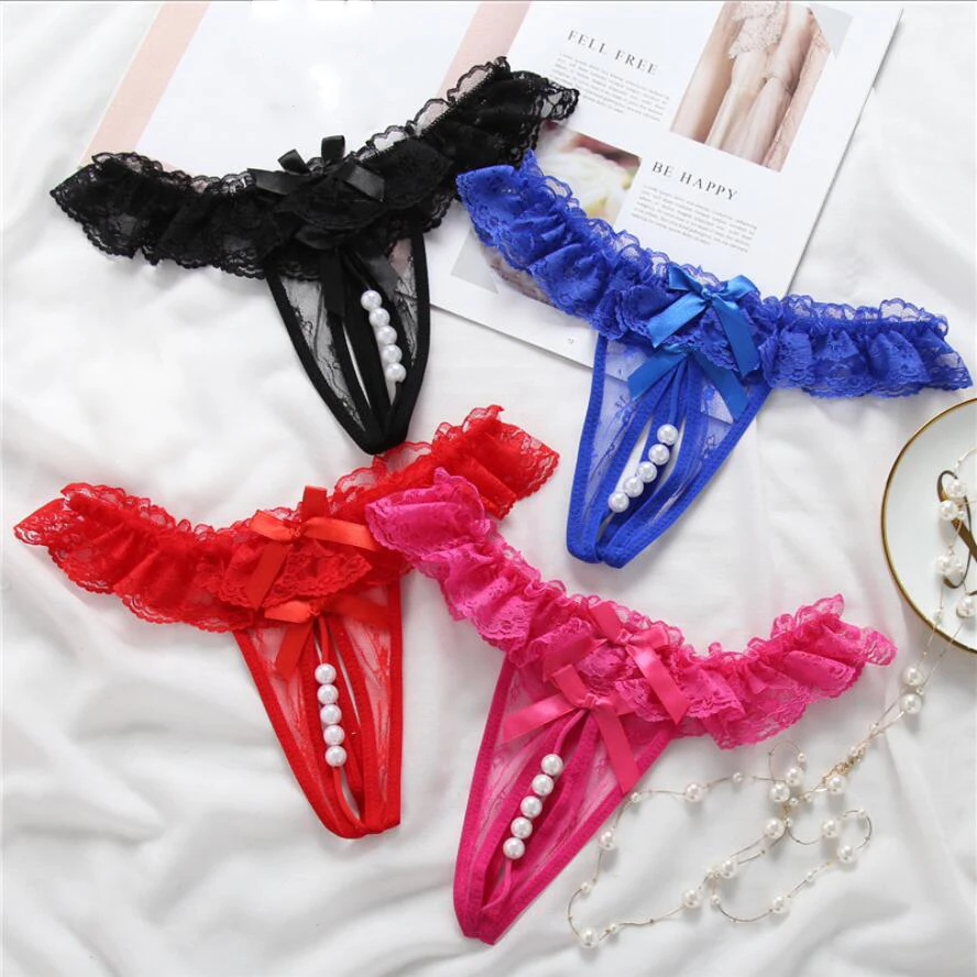 Frauen Sexy Lingerie T Hosen Thongs Lace Geöffneter Gabelung Höschen Keuschheit Frauen Erotische ...