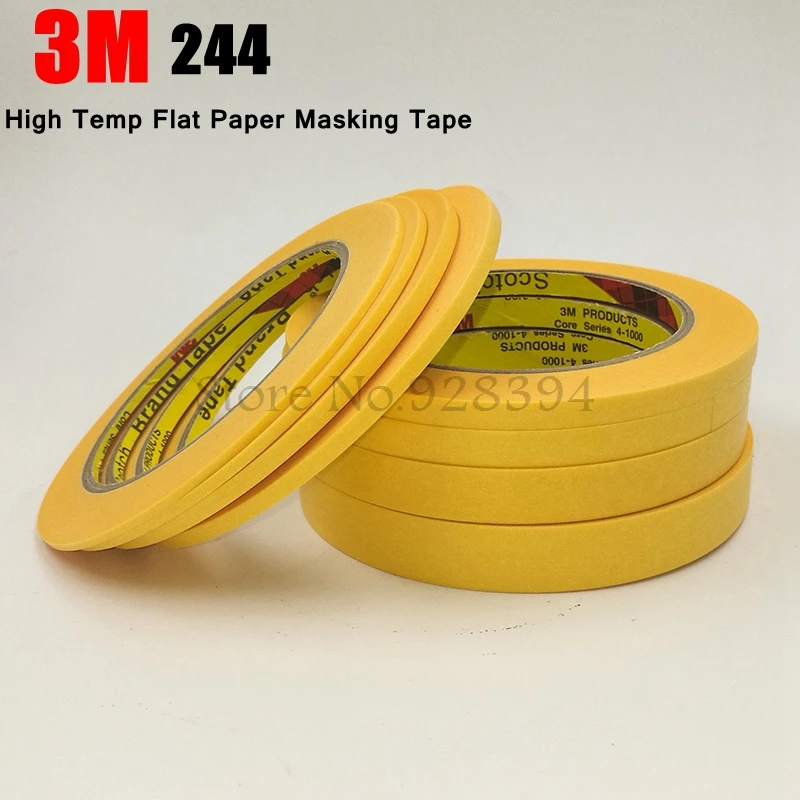 3M 244 High Temperature Flat Paper Masking Tape For Automotive Car ...