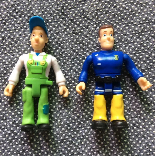 Special Price 2pcs/lot 6cm fireman sam mike flood Action Figures PVC Toy