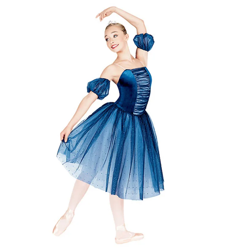 Adult or Kids Royal Blue Rhapsody Ballet Dresses With Detachable Sleeve ...