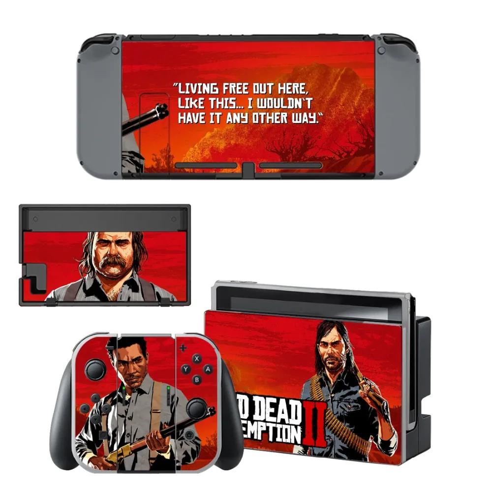 Red Dead Redemption 2 Skin Sticker for Nintendo Switch Console and Joy ...
