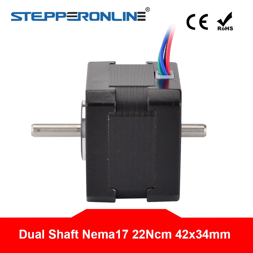 Stepper Motor - Dual Shaft Nema 17 Stepper Motor 4-lead 22ncm 31oz.in 1 ...